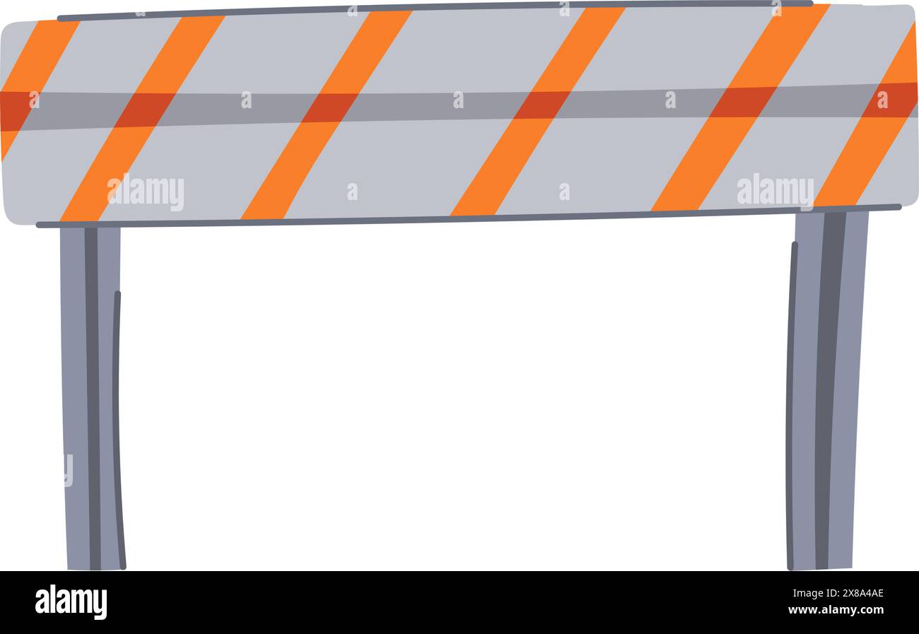 street guard rails cartoon vector illustration Stock Vector Image & Art ...