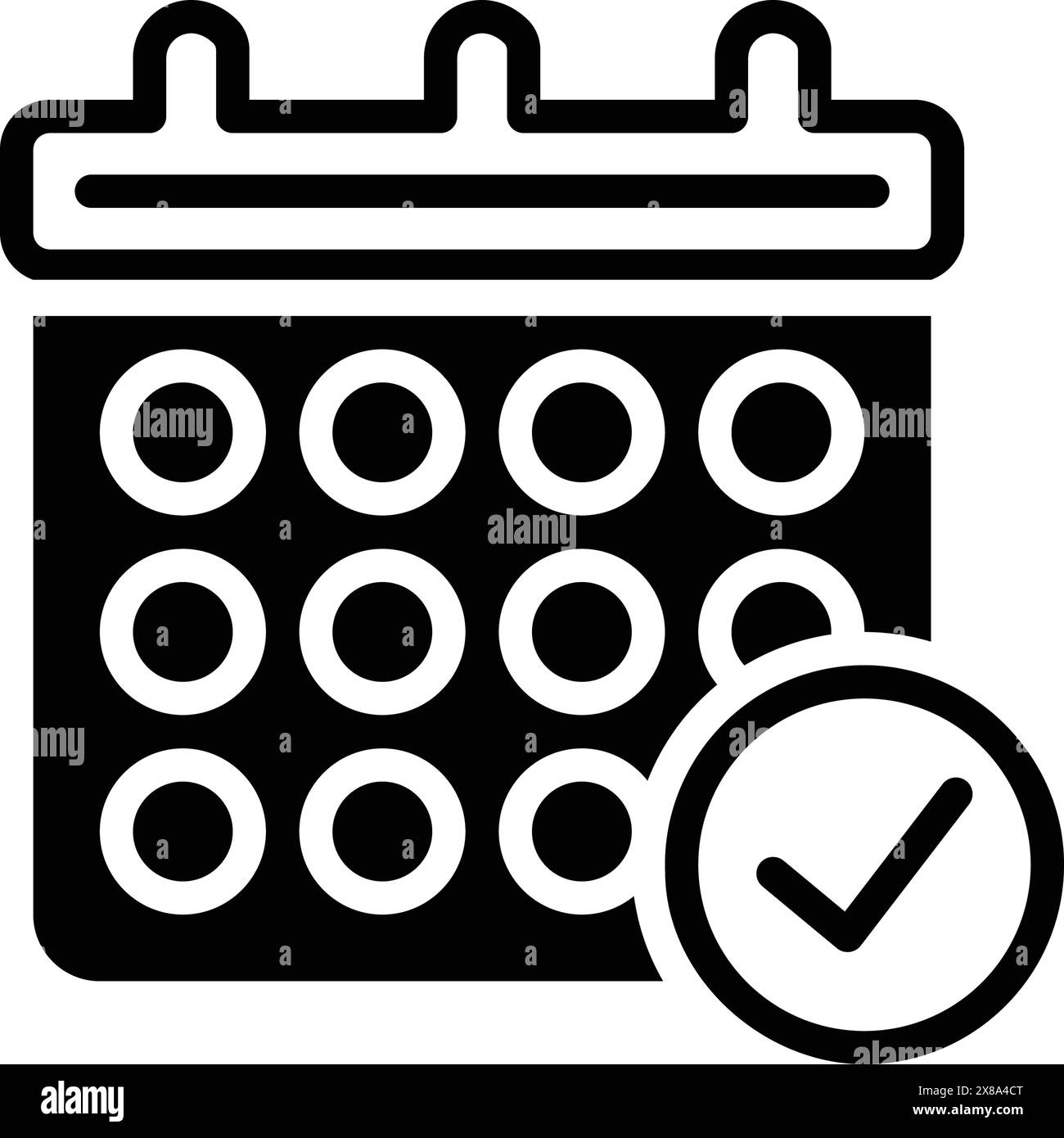 Icon for calendar check symbol,appointment Stock Vector Image & Art - Alamy