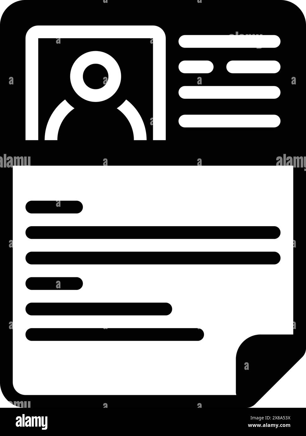 Icon for resume,document,profile Stock Vector Image & Art - Alamy