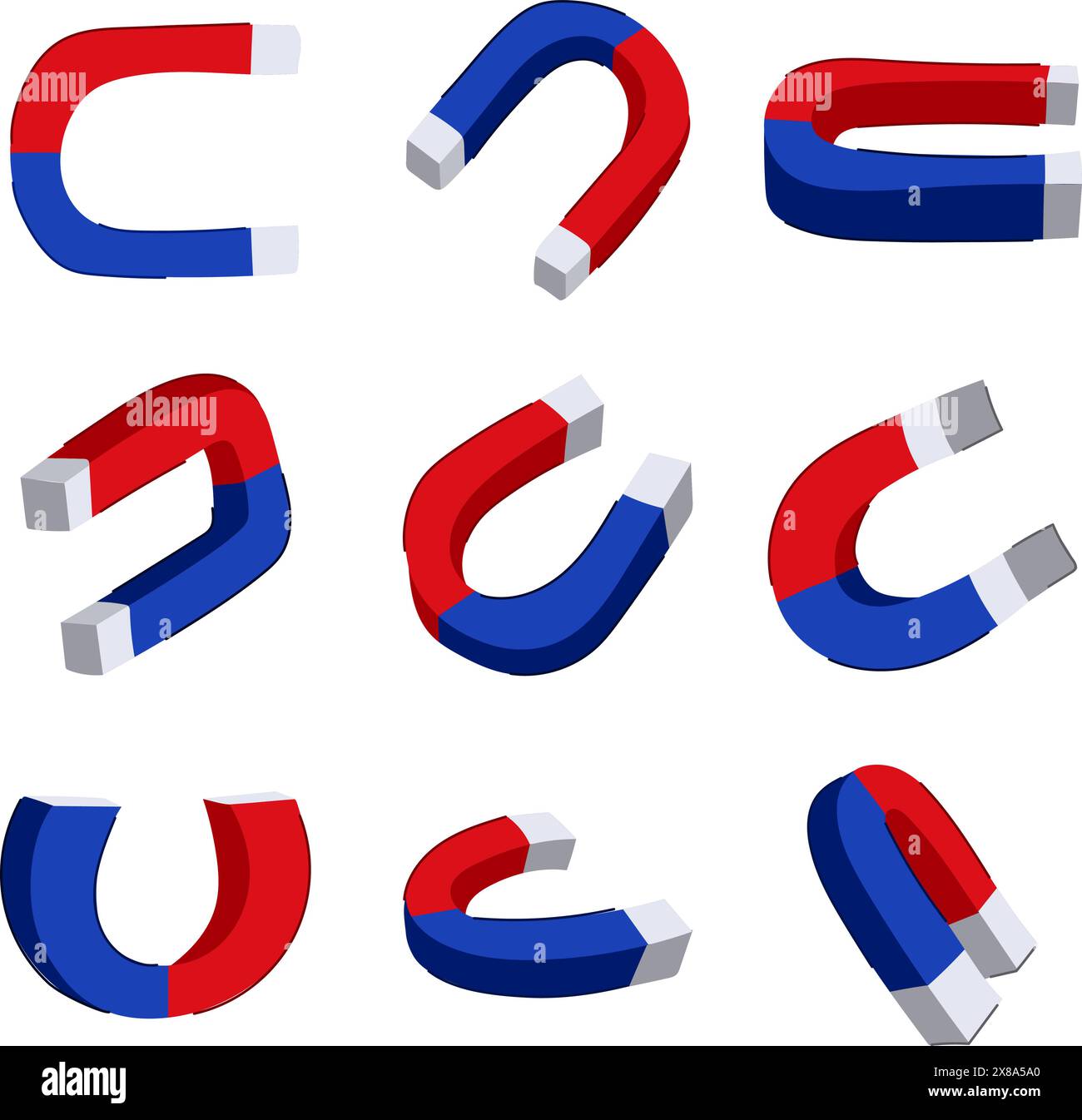 magnet set cartoon vector illustration Stock Vector Image & Art - Alamy