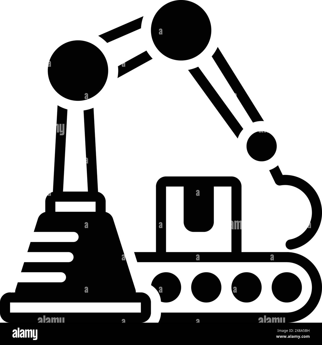 Icon for automated robotic arm,manufacturing,loader Stock Vector Image & Art - Alamy