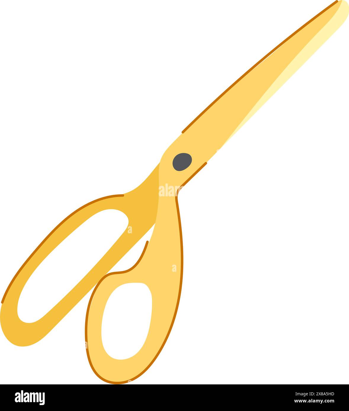 hair gold scissor cartoon vector illustration Stock Vector Image & Art ...