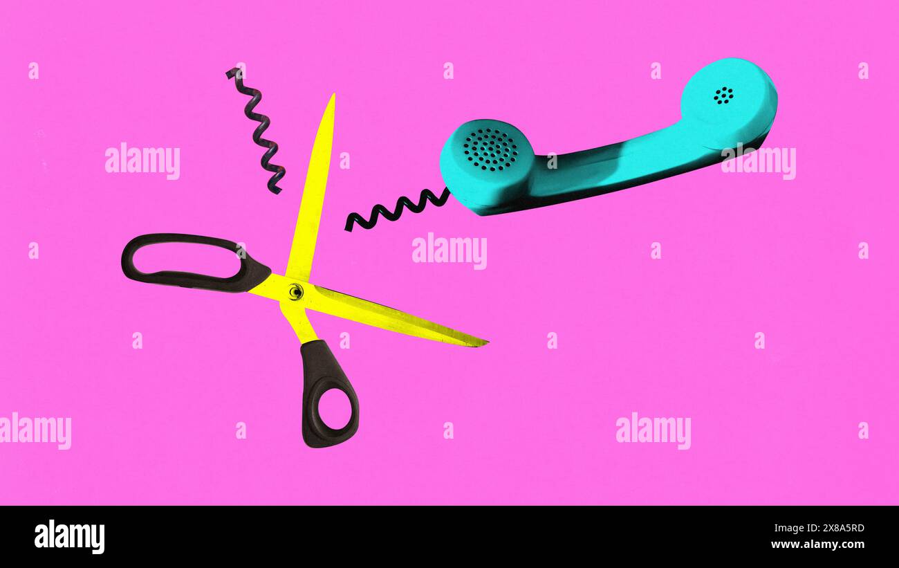 Contemporary art collage. Surreal artwork in vibrant trendy colors ...