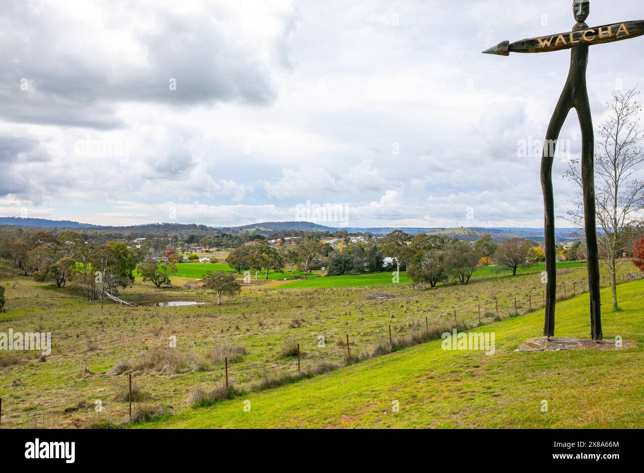 Walcha sculpture, artwork by Nigel Green True Born Native Man wooden ...