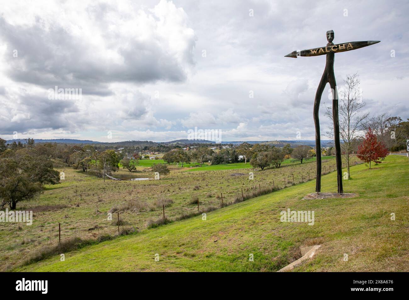 Walcha sculpture, artwork by Nigel Green True Born Native Man wooden ...