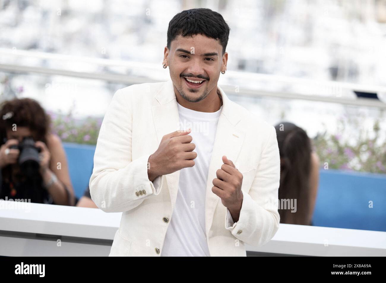 Cannes, France. 23rd May, 2024. Iago Xavier attends the Motel Destino photocall at the 77th ...