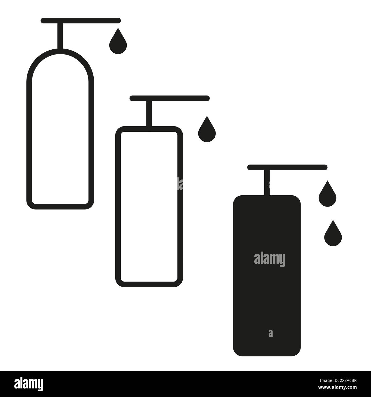 Minimalist Liquid Soap Dispenser Icon Set Stock Vector Image & Art - Alamy