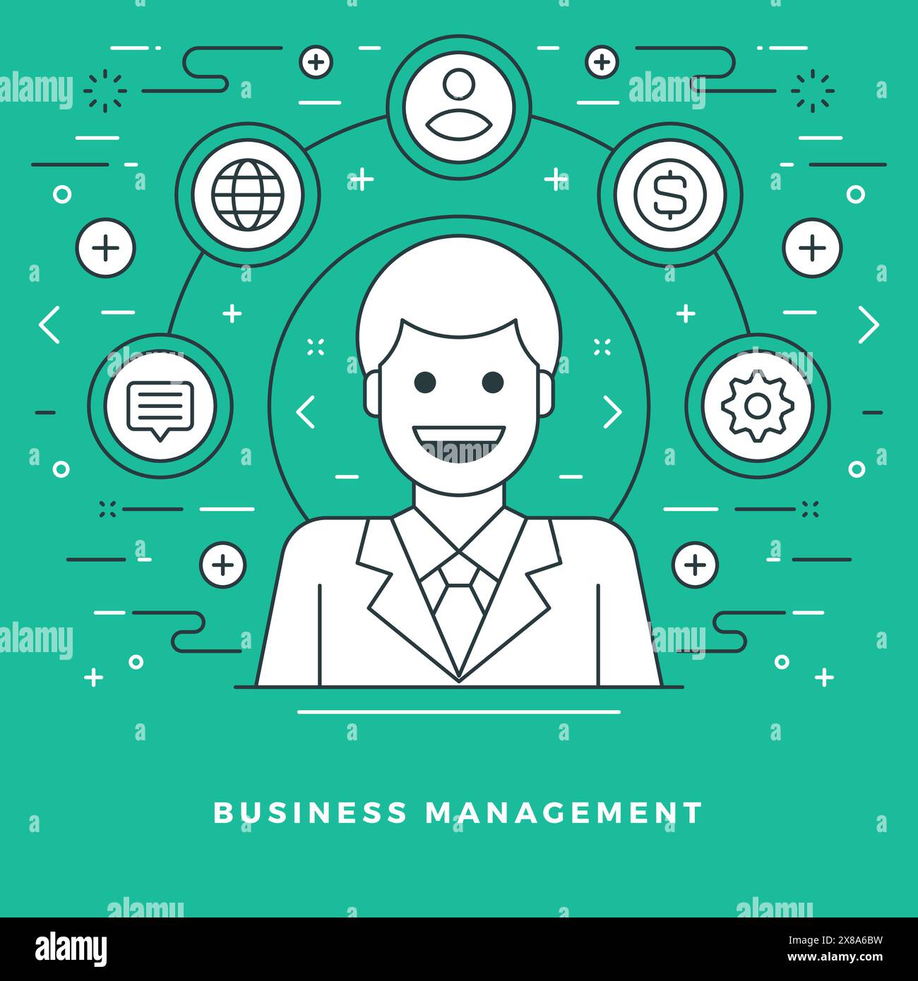 Flat line Vector illustration. Modern thin linear stroke icons. Website ...