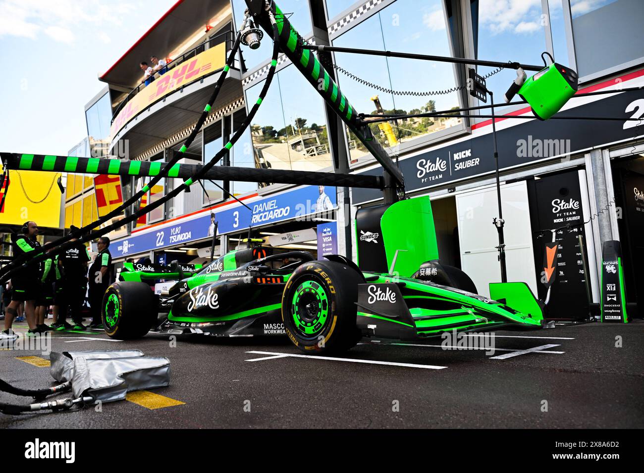 Monte Carlo, Principality Of Monaco. 23rd May, 2024. The Team Stake F1 Team Kick Sauber, Sauber ...