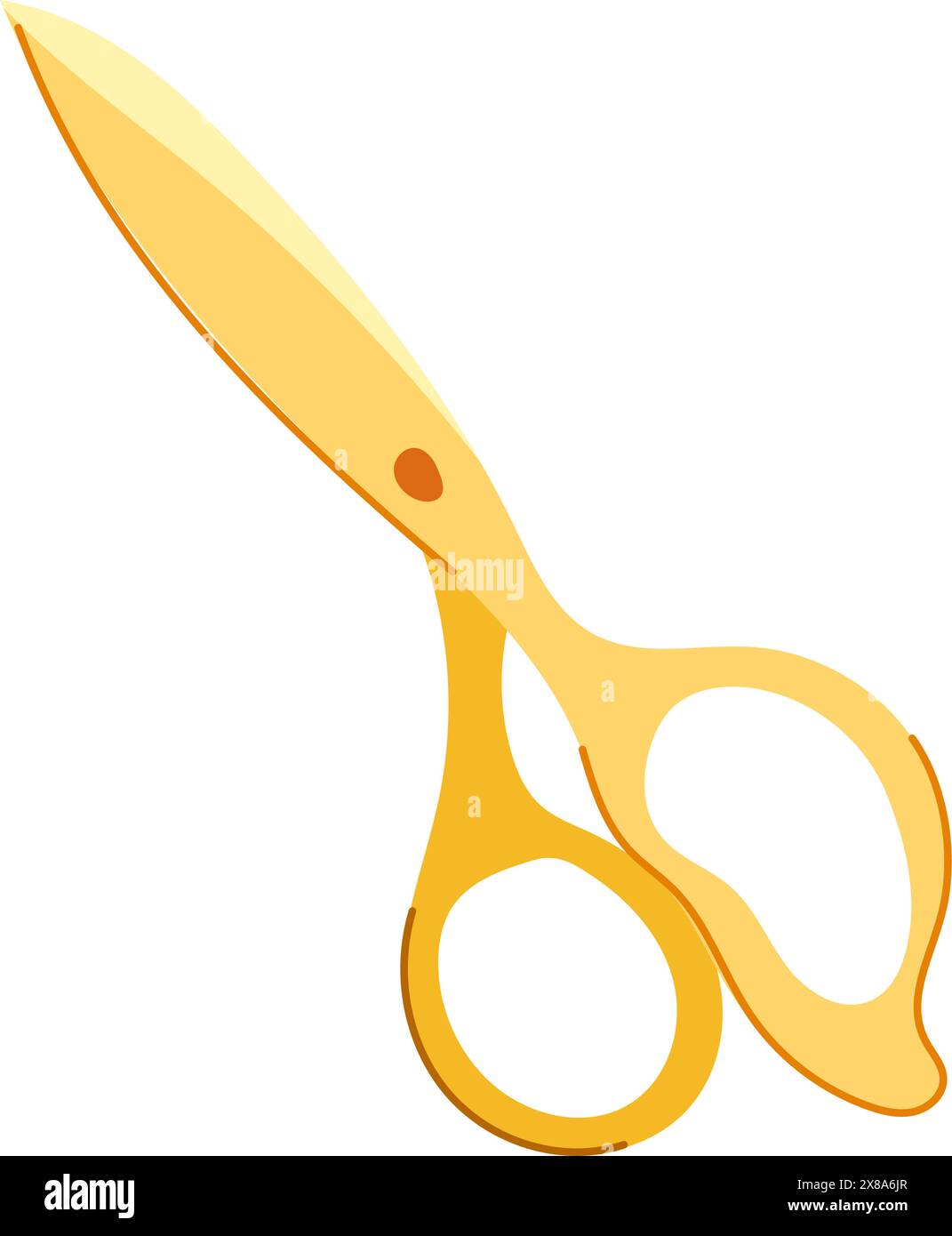 banner gold scissor cartoon vector illustration Stock Vector Image ...
