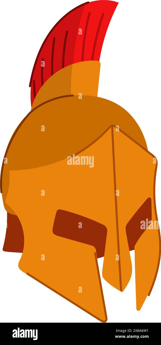 greek spartan helmet cartoon vector illustration Stock Vector Image ...