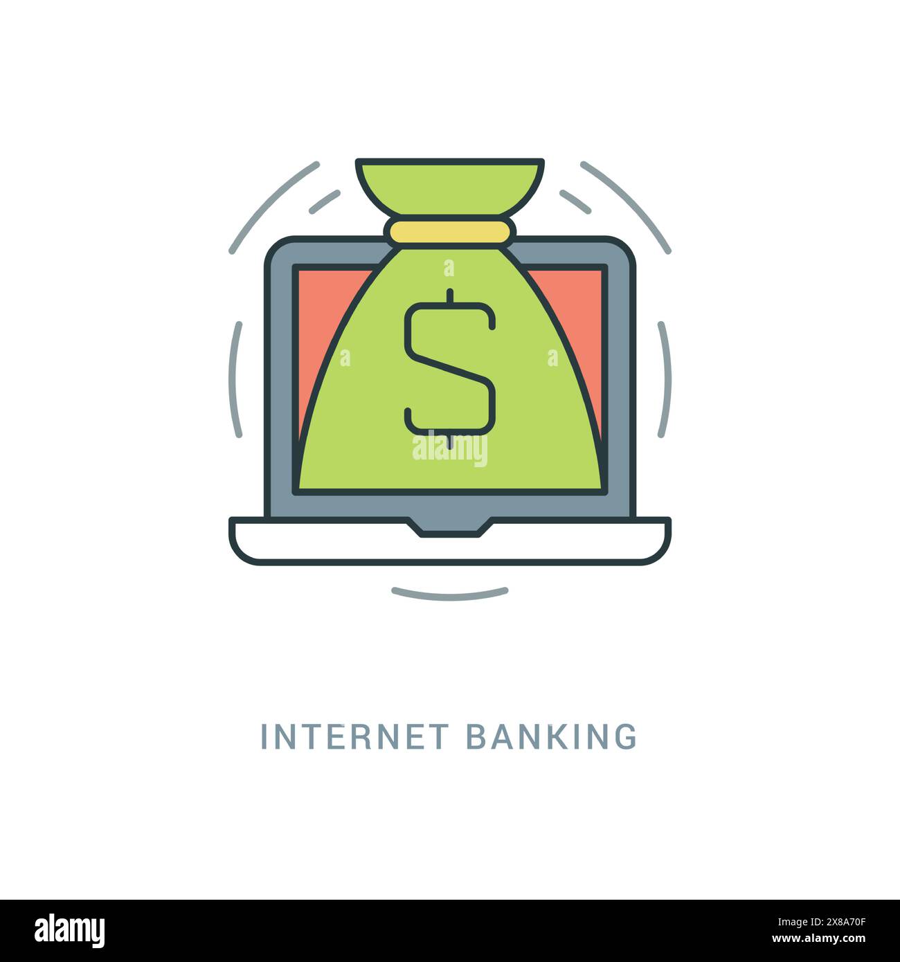 Line Icon Flat thin linear stroke vector illustration. For website ...