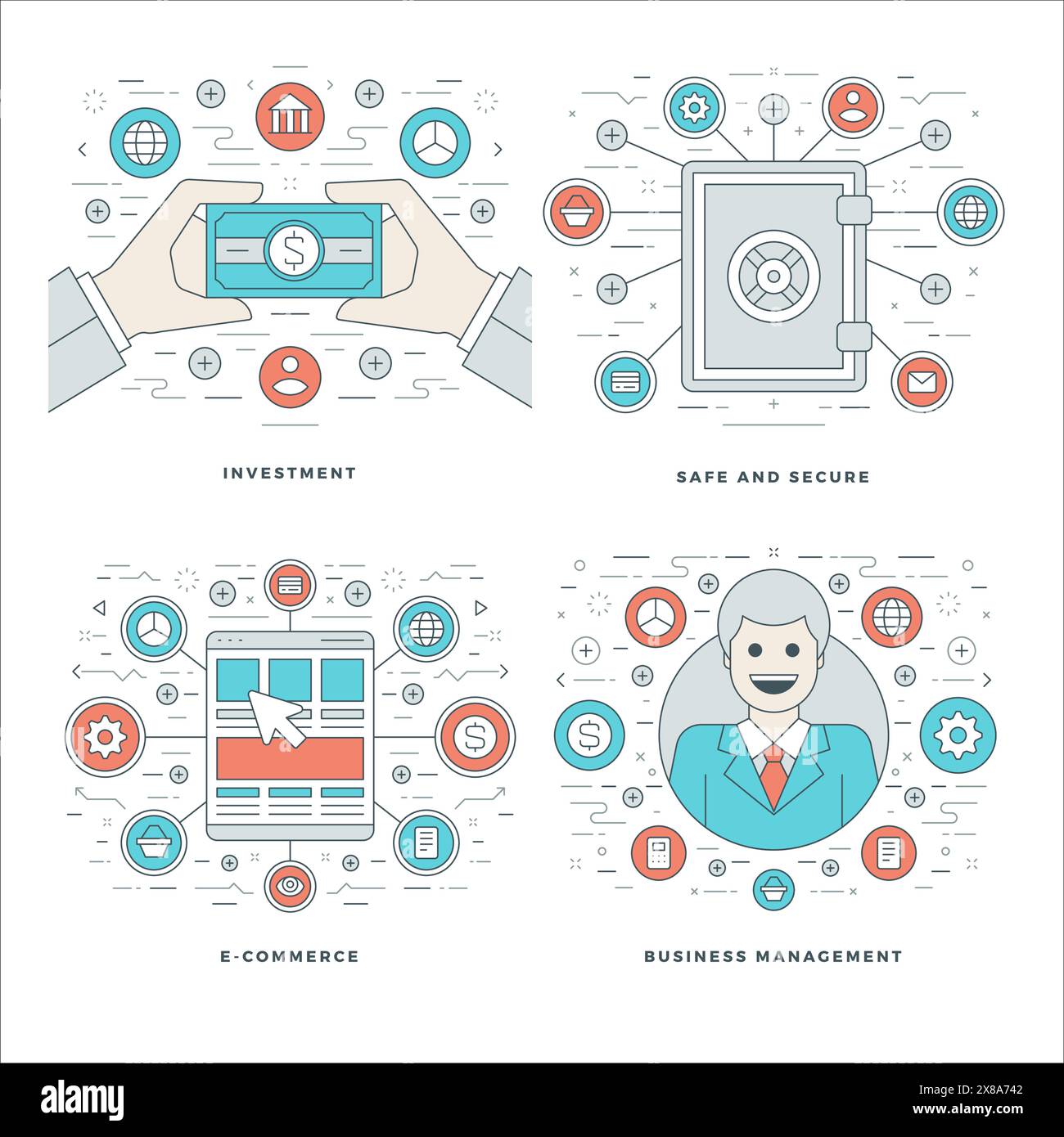 Flat line Investment, Security, E-commerce, Management Business ...