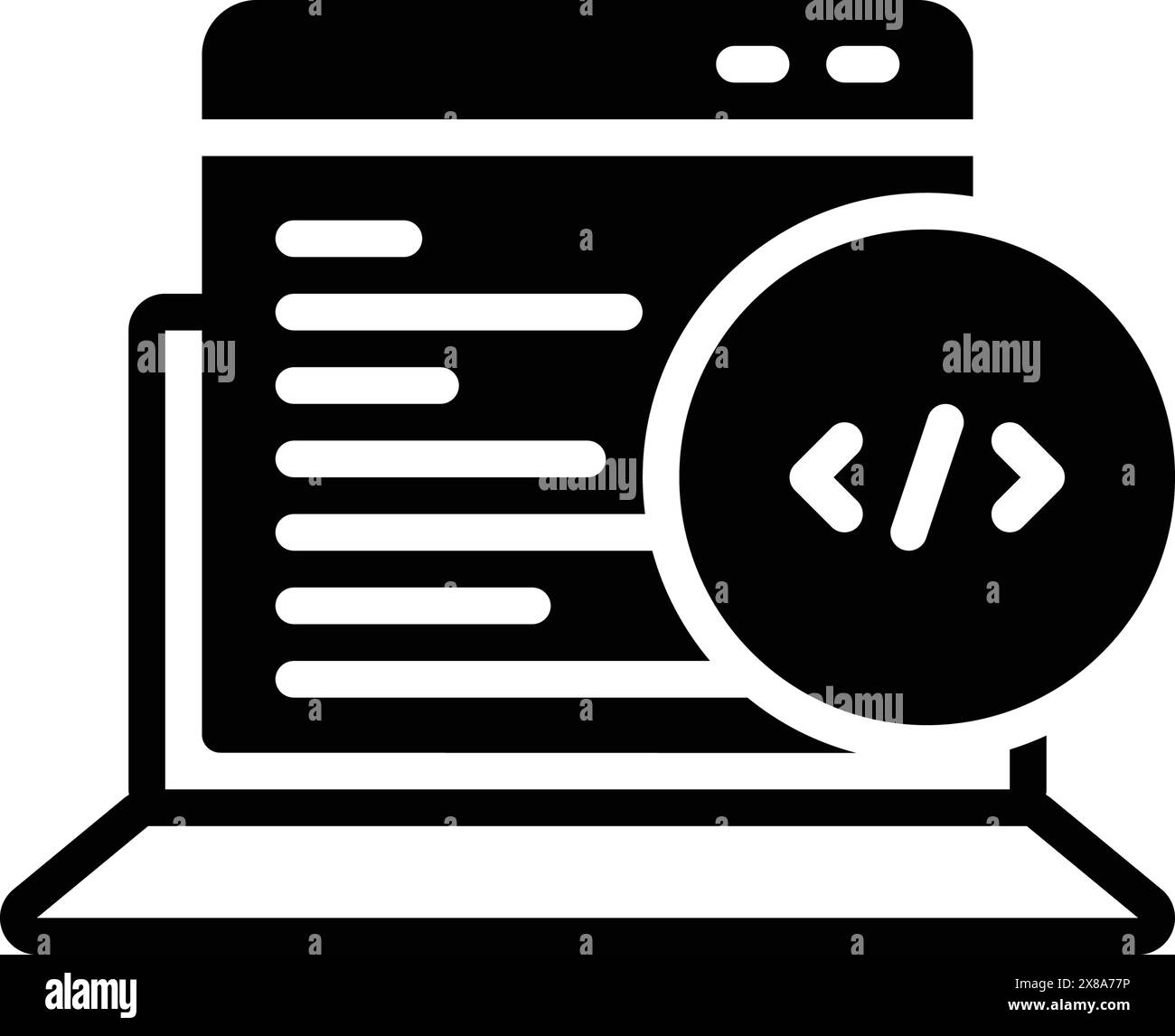 Icon for web coding,summarize Stock Vector Image & Art - Alamy