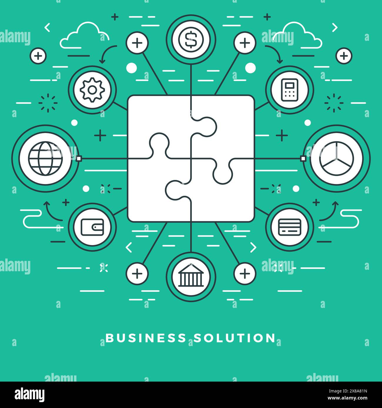 Flat line Vector illustration. Modern thin linear stroke icons. Website ...