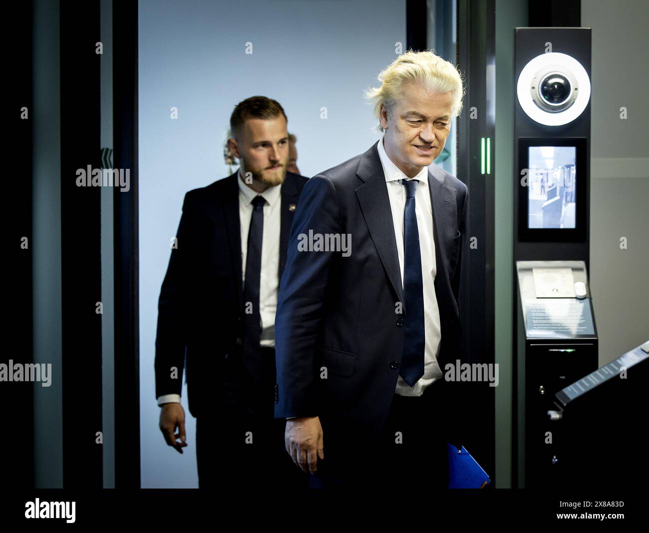 THE HAGUE - Geert Wilders (PVV) of the new coalition of PVV, VVD, NSC ...