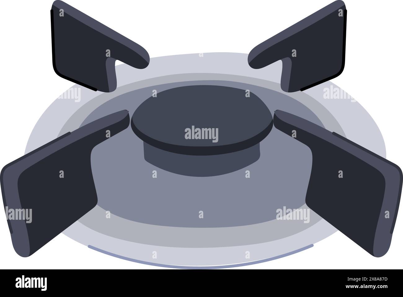 home stove burner cartoon vector illustration Stock Vector Image & Art ...