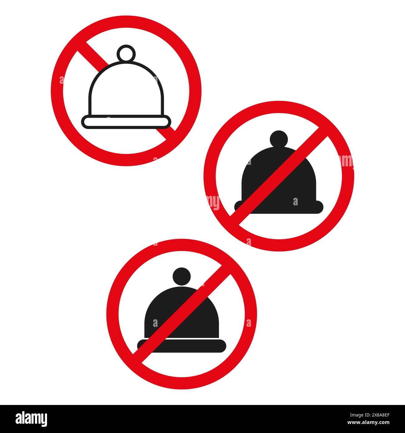 No Service Bells Allowed. Prohibited Notification Icons. Silent Zone ...