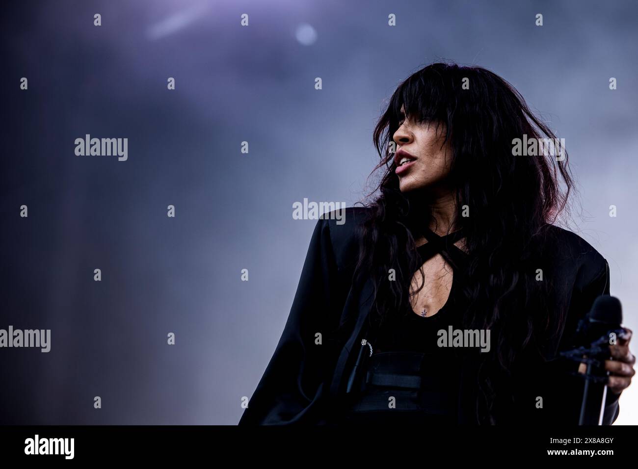 Jelling, Denmark. 25th May, 2024. The Swedish singer Loreen performs a ...
