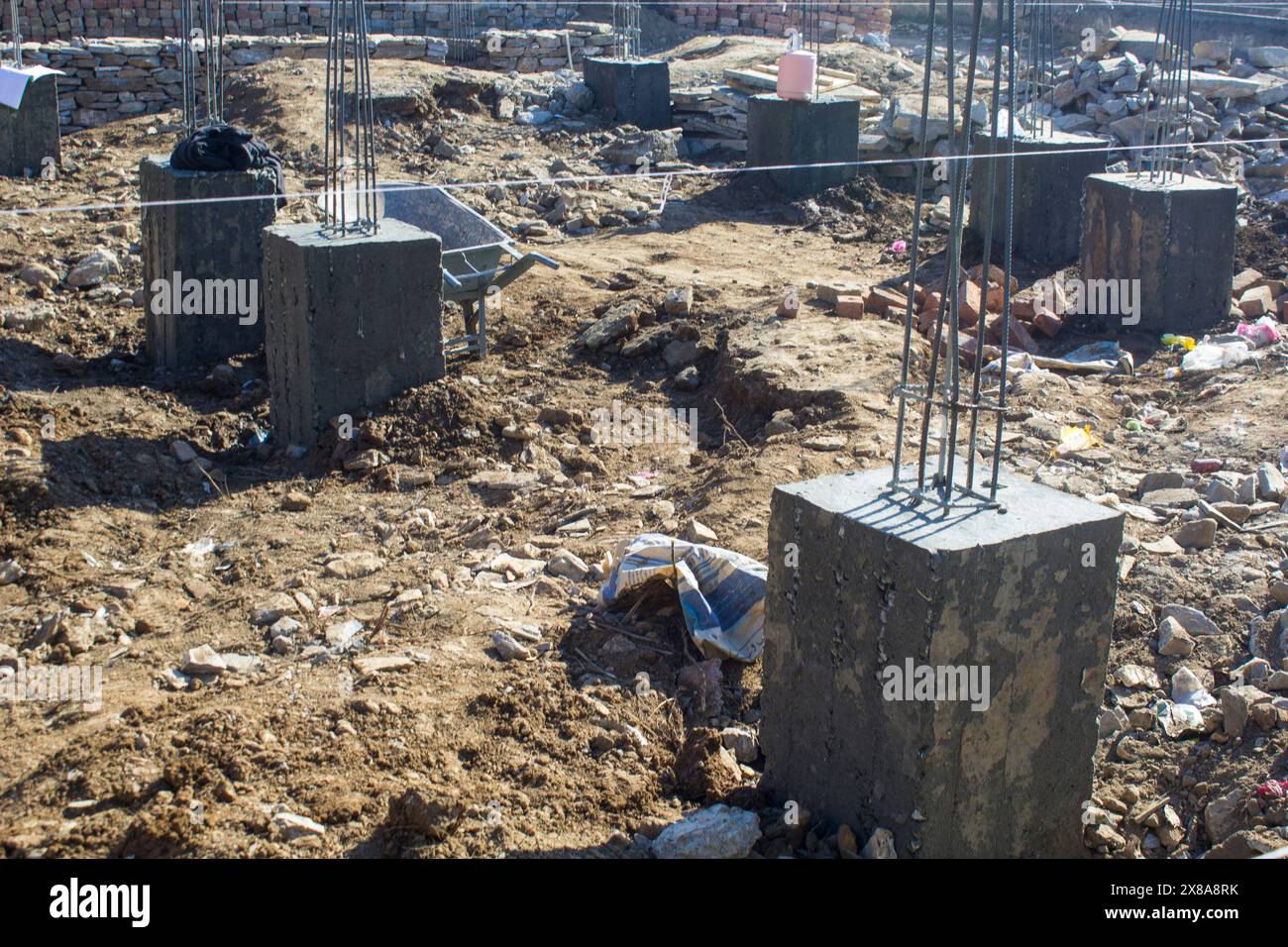 the housing building ground work landscape outside underground Stock ...