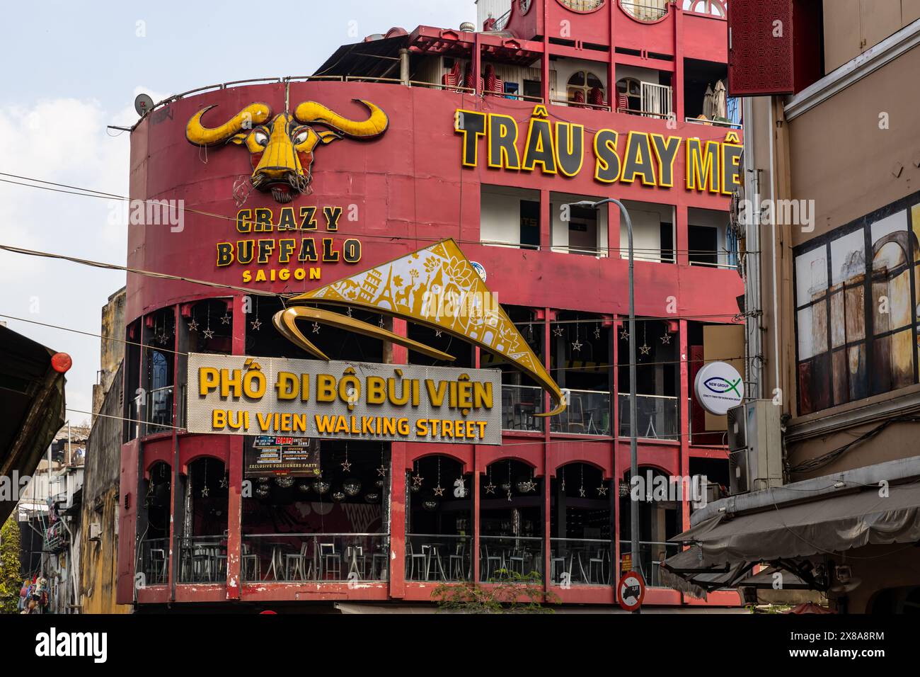 The Walking Street Bui Vien in Saigon at nigh Stock Photo - Alamy