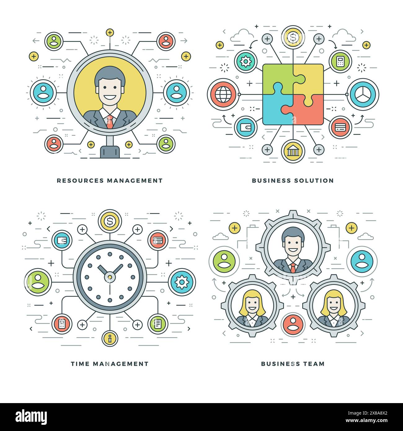 Flat line Management, Team Building, Success, Employee Search, Business ...