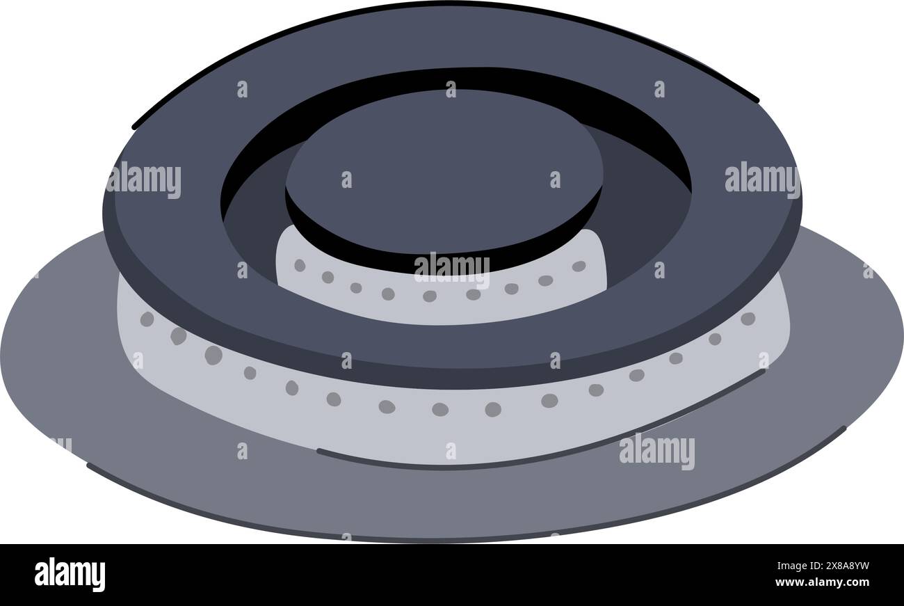 cooker stove burner cartoon vector illustration Stock Vector Image ...