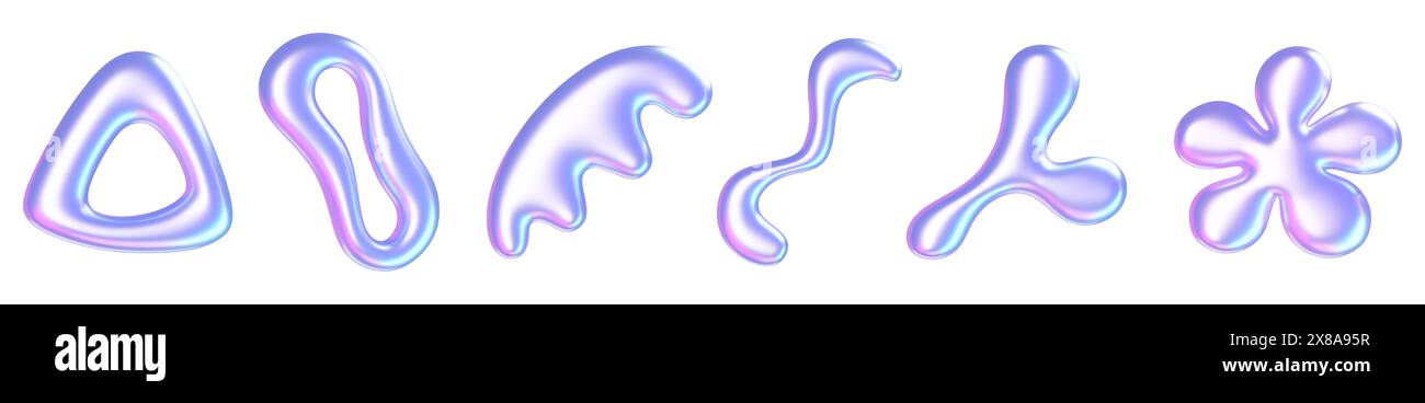 3d y2k hologram shape hi-res stock photography and images - Alamy