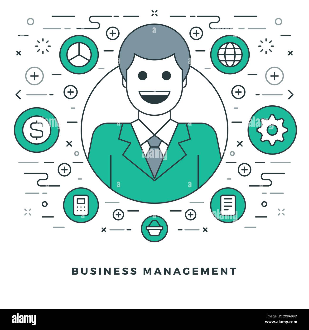 Flat line Vector illustration. Modern thin linear stroke icons. Website ...