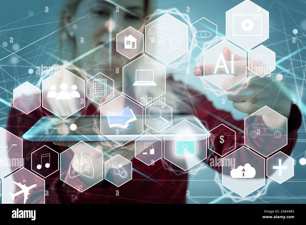 artificial intelligence and communication, ai technology Stock Photo ...