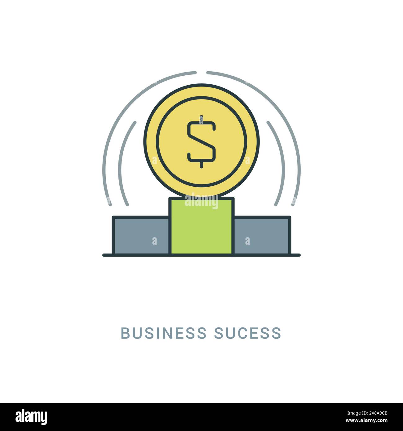 Line Icon Flat thin linear stroke vector object. For website graphics ...