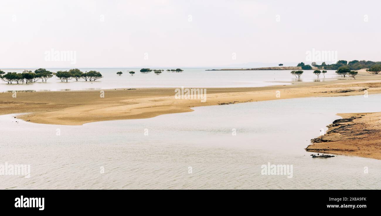 The ebb and flow of tides reveal a serene landscape where land meets ...