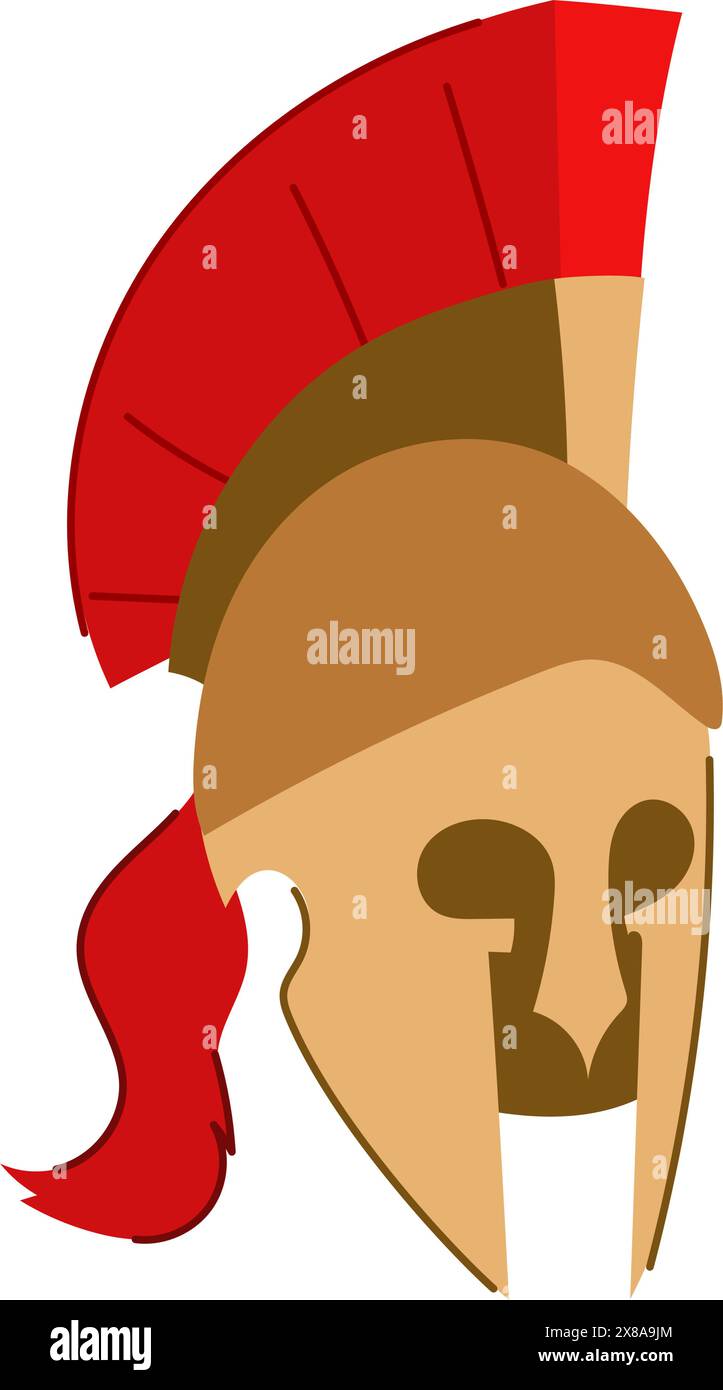 head spartan helmet cartoon vector illustration Stock Vector Image ...