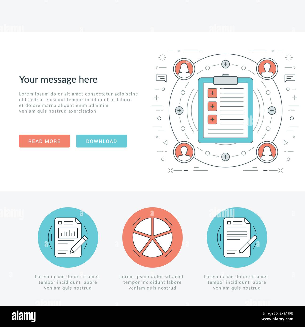 Flat line Candidate Interview Concept Vector illustration. Modern thin ...