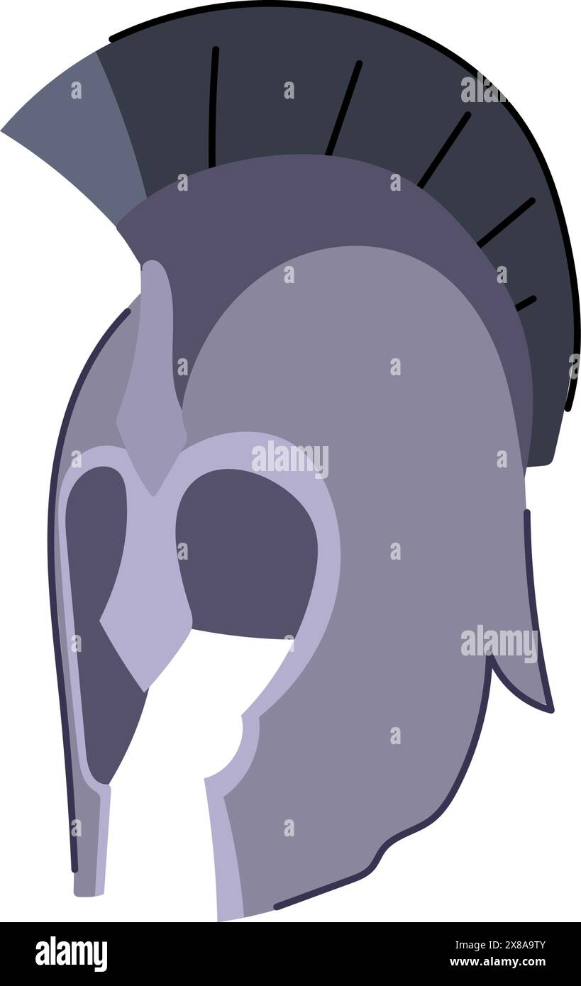 ancient spartan helmet cartoon vector illustration Stock Vector Image ...