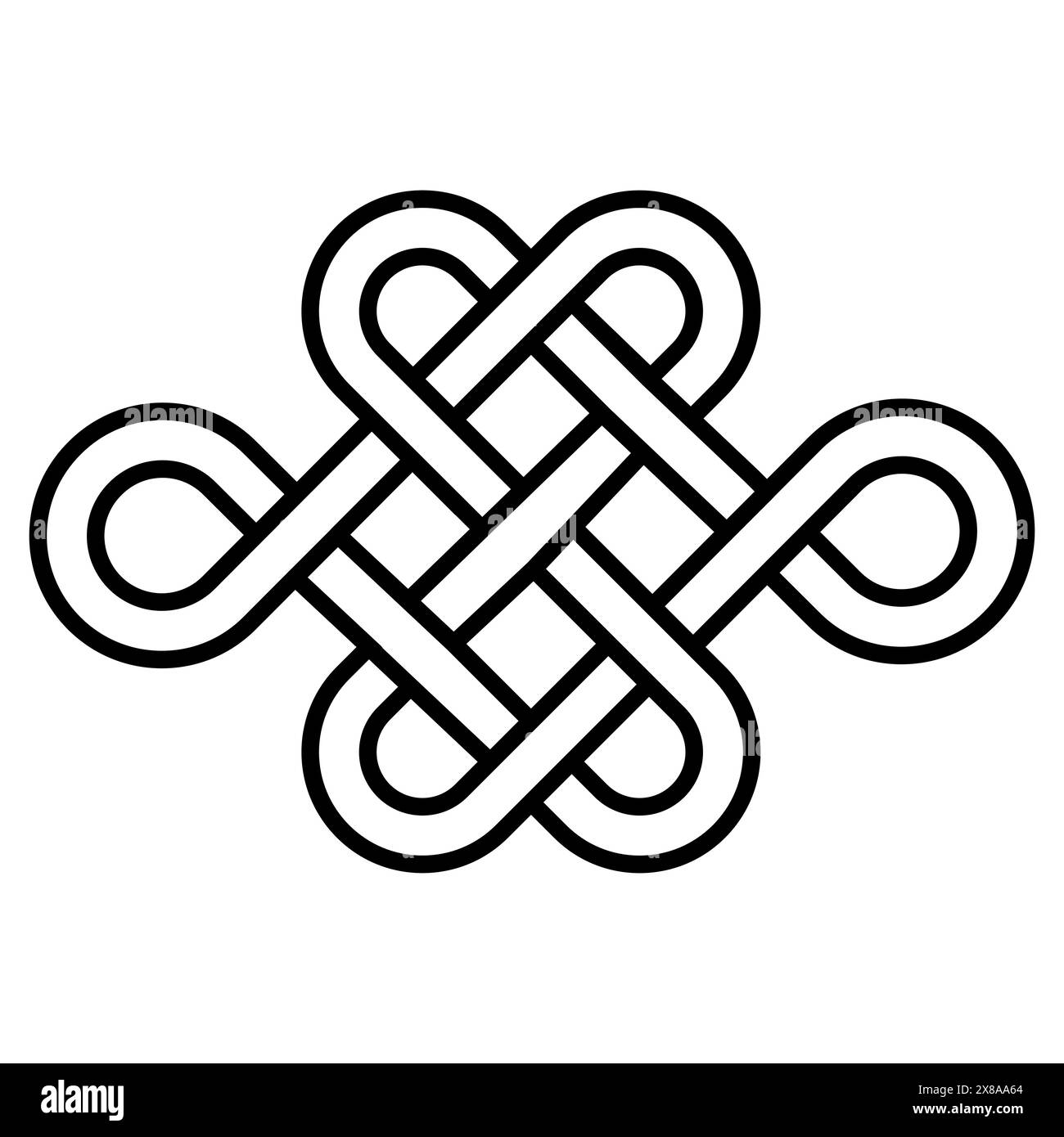 Celtic knot Vector design. Endless interlaced lines. Infinite loop ...