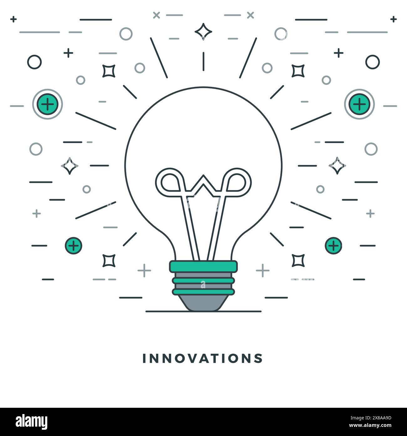 Flat line Vector illustration modern thin linear stroke icons. Website ...
