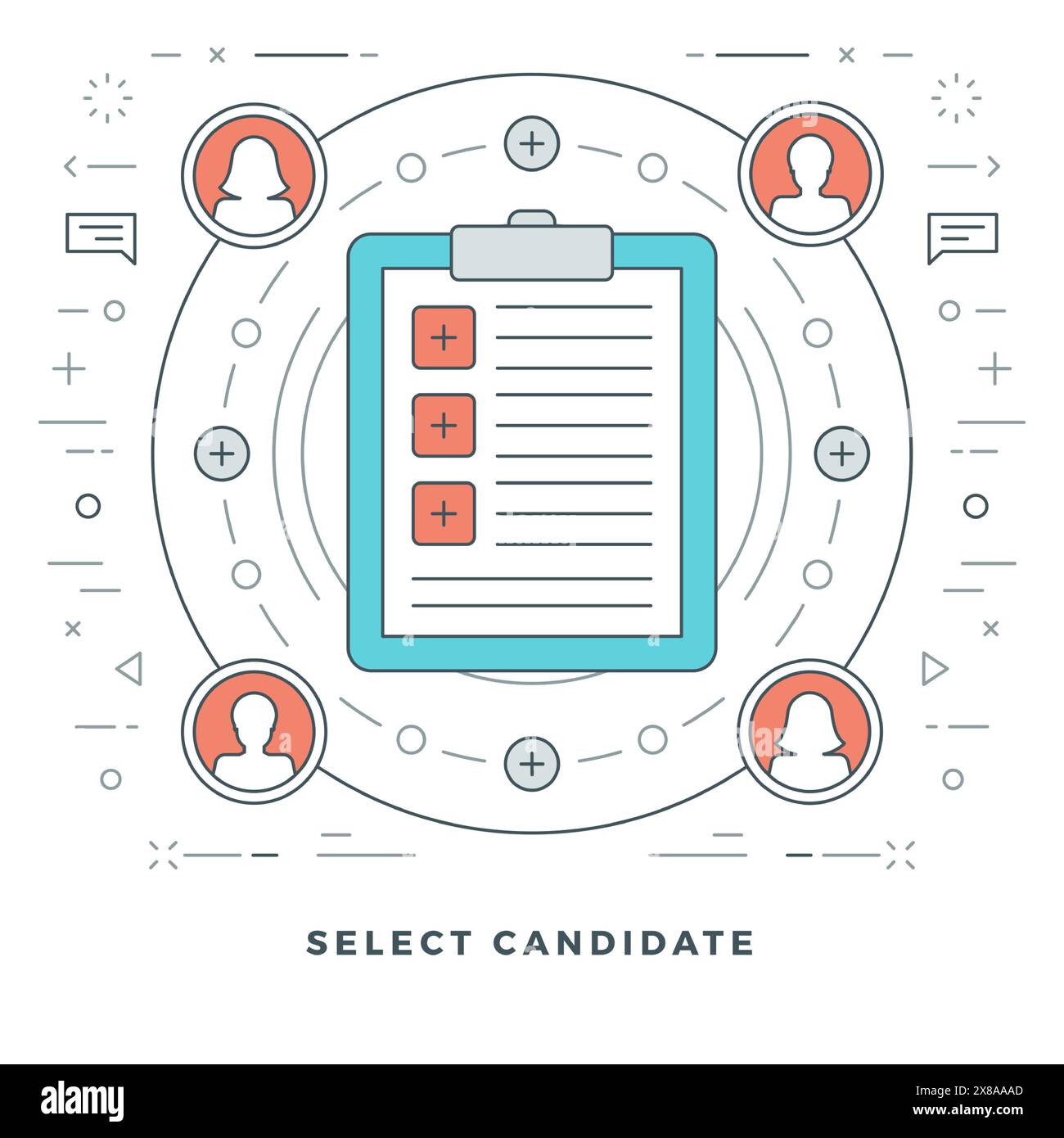 Flat line Vector illustration. Modern thin linear stroke icons. Website ...