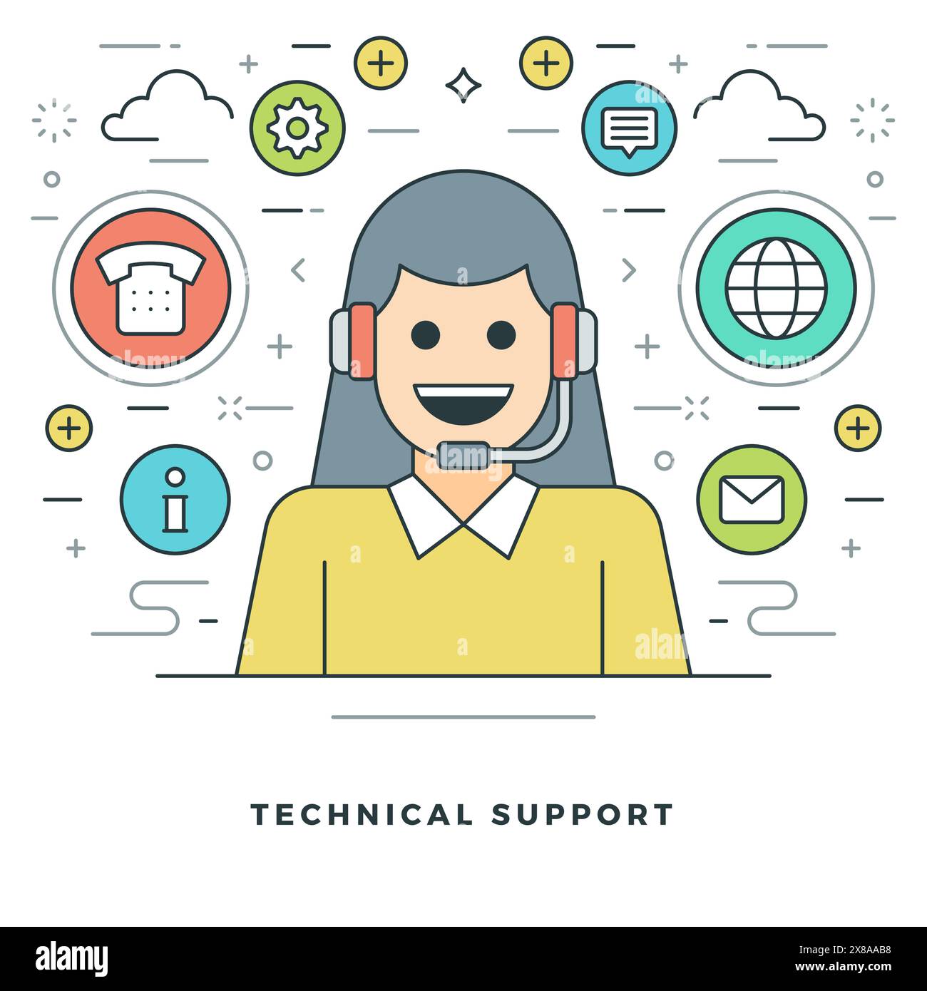 Technical support contract Stock Vector Images - Alamy