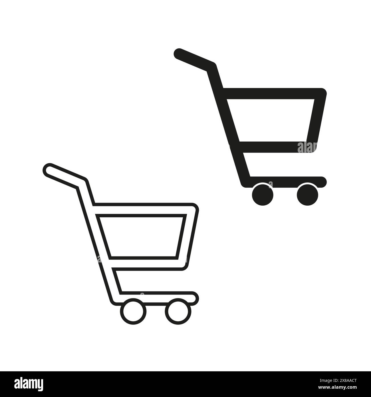 Shopping cart icons set. Retail vector symbols collection. E commerce ...