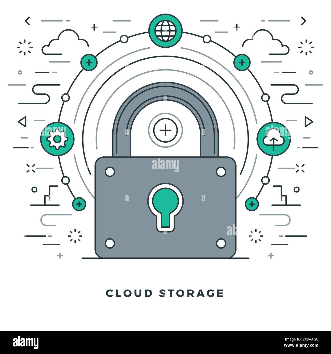 Flat line Vector illustration. Modern thin linear stroke icons. Website ...