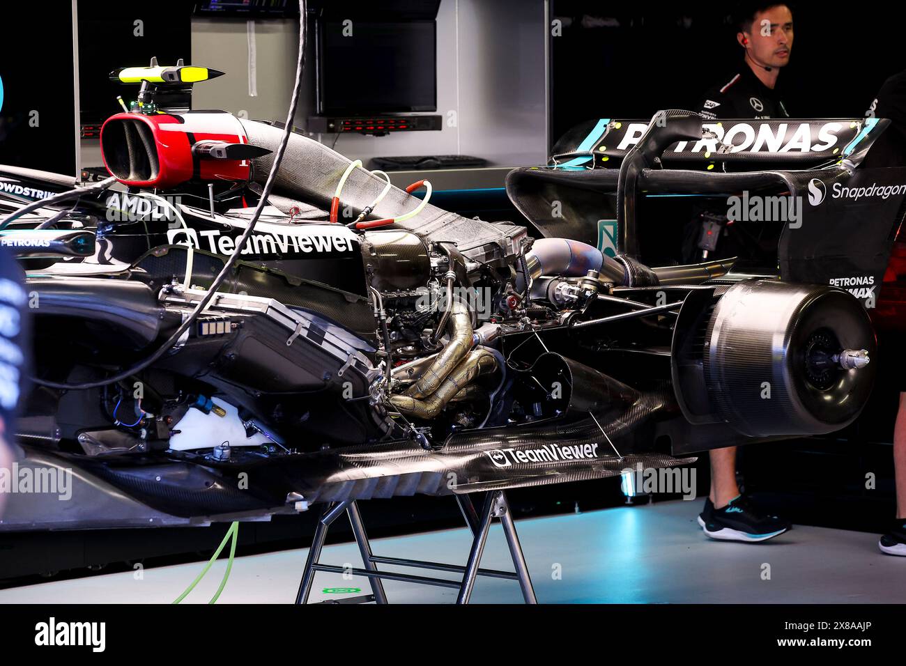 Mercedes AMG F1 Team W15, mechanical detail engine, moteur during the ...