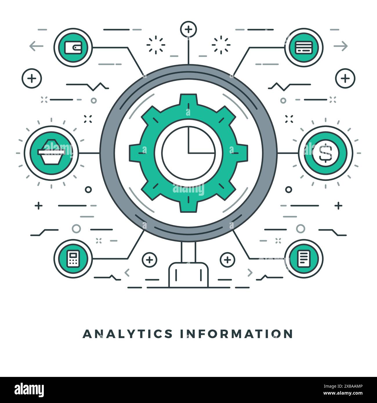 Flat line Vector illustration. Modern thin linear stroke icons. Website ...