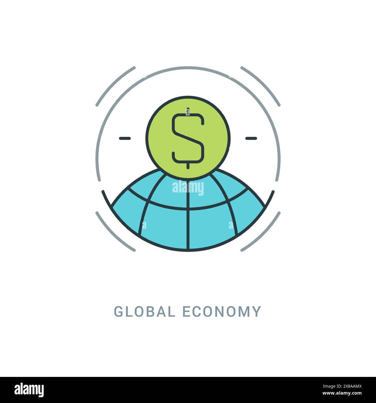 Line Icon Flat thin linear stroke vector illustration. For website ...