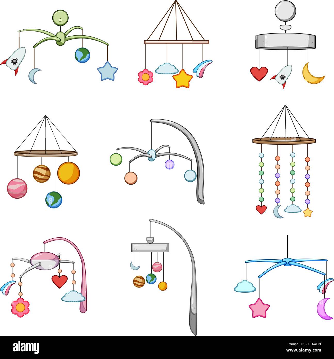 Baby lying crib Stock Vector Images - Alamy