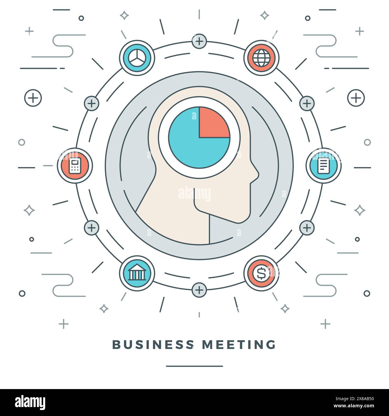 Flat line Vector illustration. Modern thin linear stroke icons. Website ...