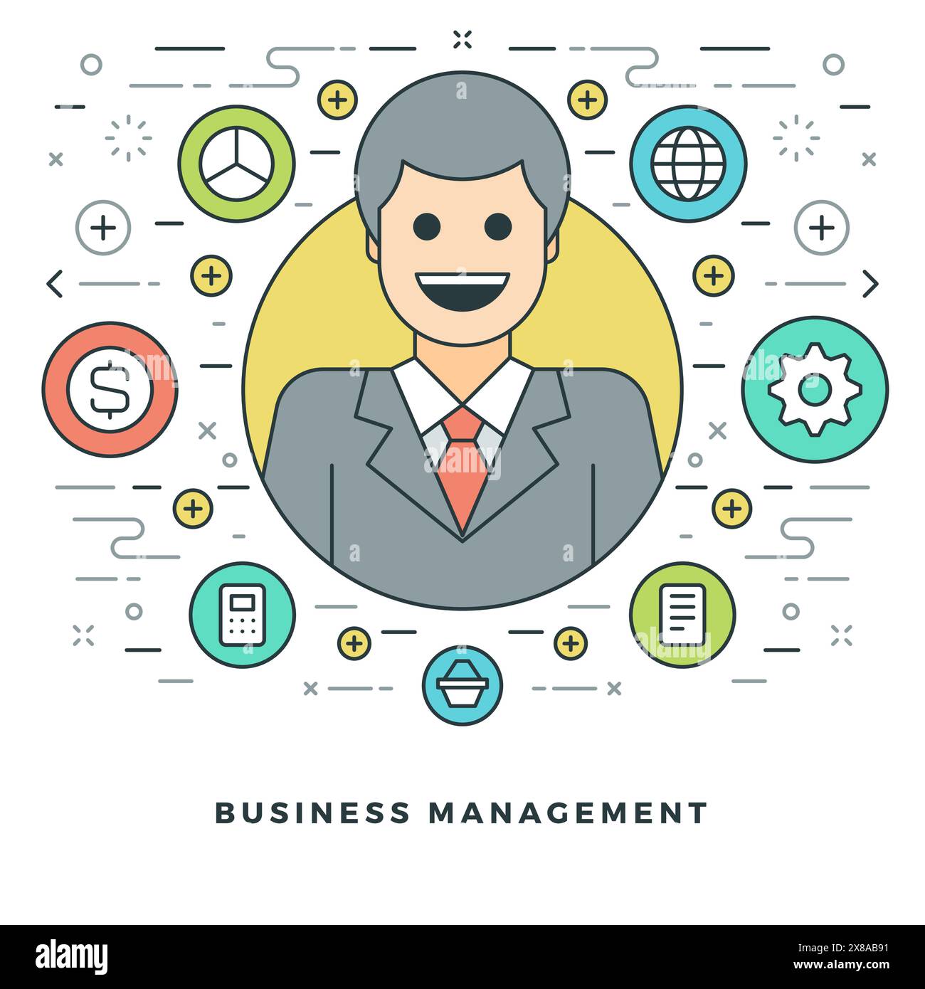 Flat line Vector illustration. Modern thin linear stroke icons. Website ...