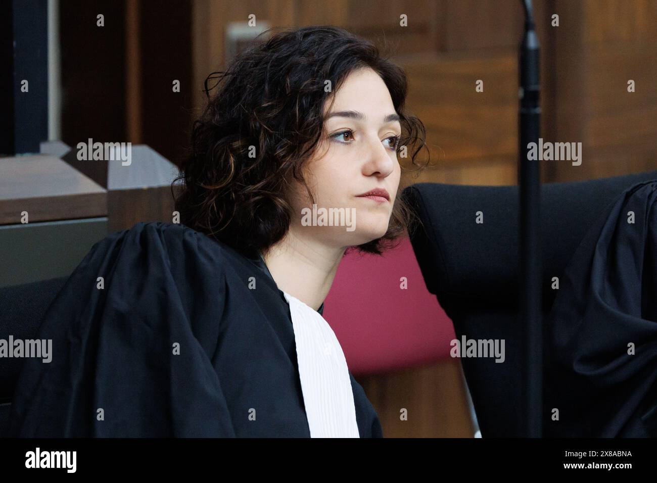 Lawyer Nino Darsalia pictured during the first session of the assizes ...