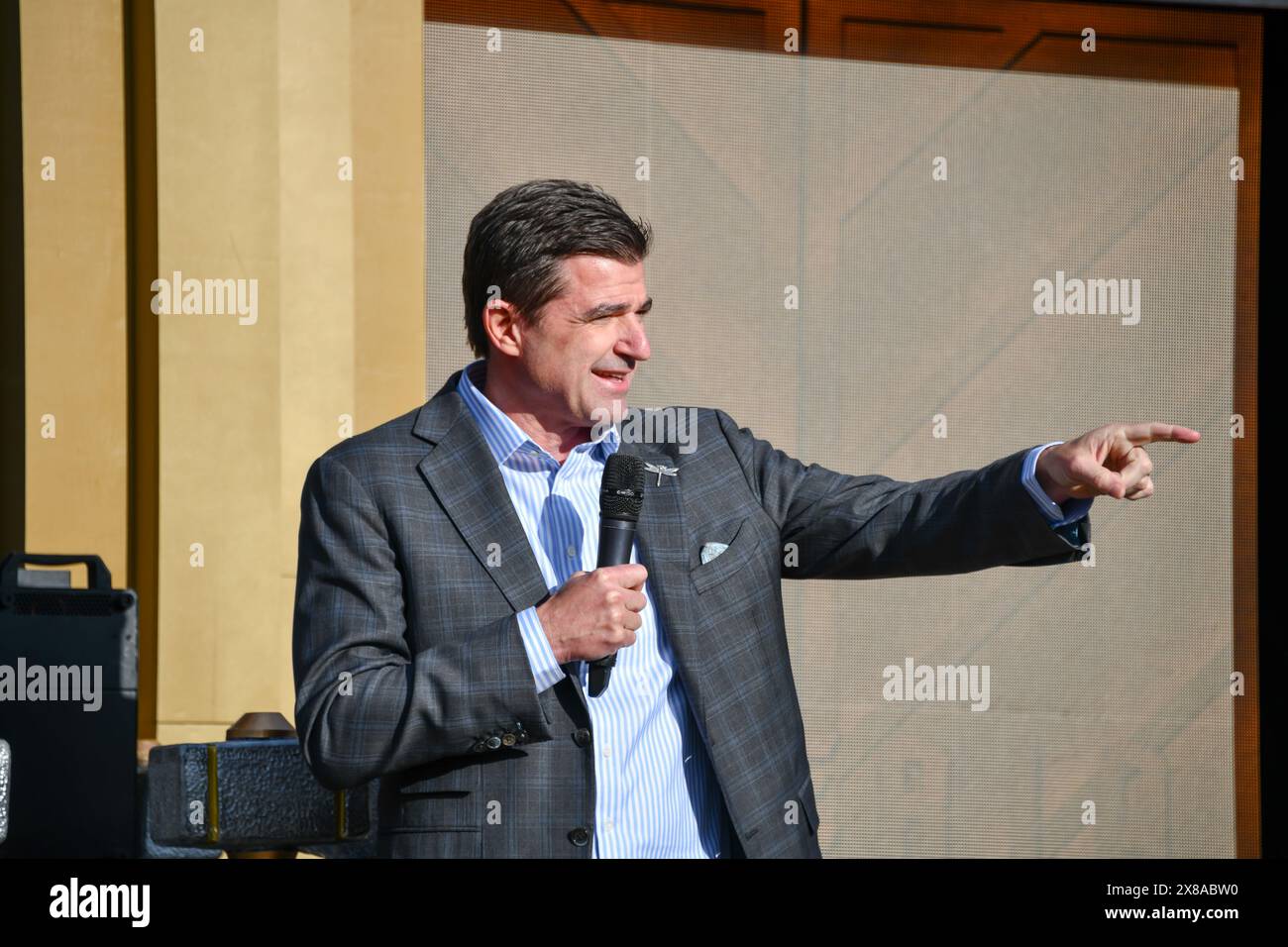 Chertsey, UK. 23 May 2024. Merlin CEO Scott O'Neil at the new £18 ...