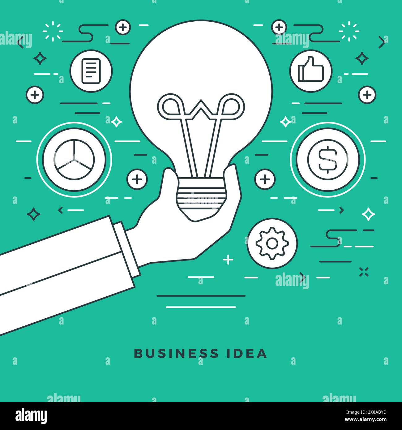 Flat line Vector illustration. Modern thin linear stroke icons. Website ...